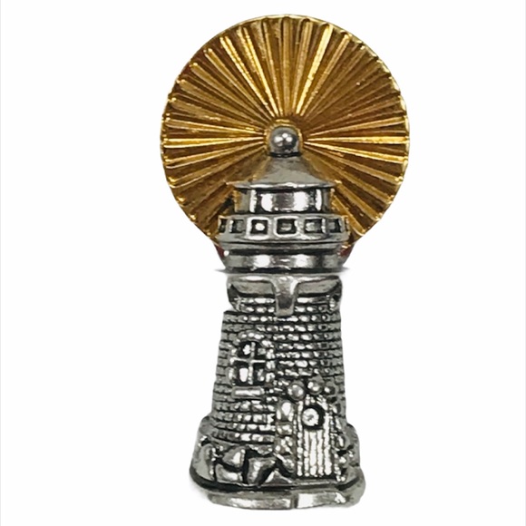Avon | Jewelry | Vintage Avon Lighthouse Pin Brooch Gold Silver | Poshmark